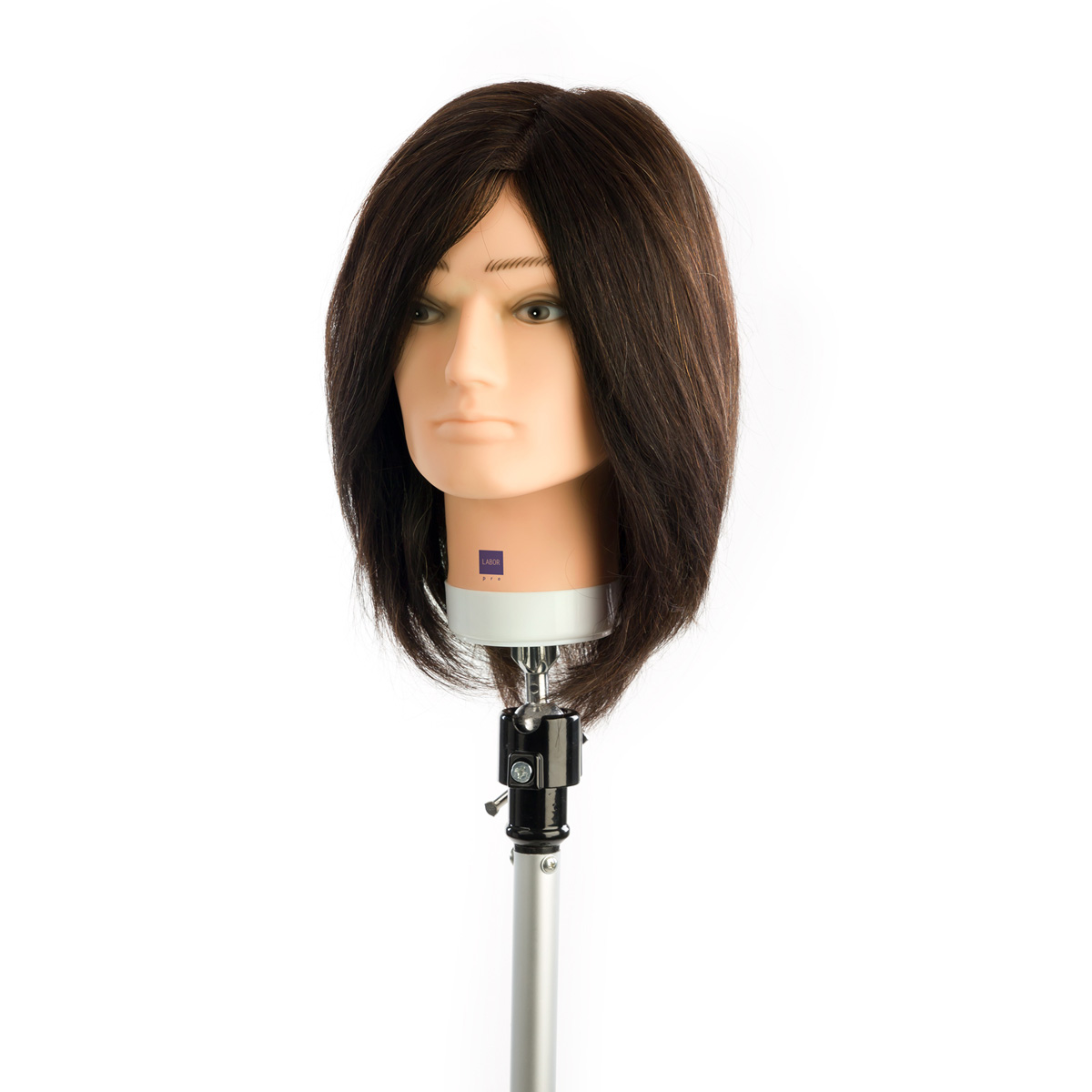 I103 - Testa studio uomo capelli umani barba e baffi